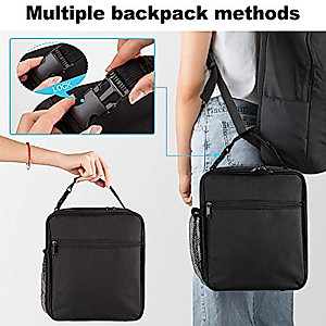 LivingAid Insulated Lunch Bag for Men Women Adults with Flatware Set, Portable Small Reusable Lunch Box Container for Office, Outdoors, On the Go