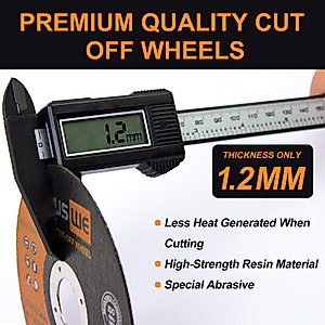 Truswe Cut Off Wheels 4 1/2 Inch - 52 Pack 4.5 Cut Off Wheel Metal and Stainless Steel Cutting Wheel for Angle Grinder