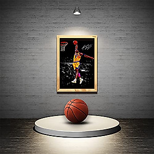 Cartstat Basketball Superstar Poster- Set of 4 Sport Canvas Wall Art 8x10inch Superstar Posters for Walls Decor for Bedroom Living Room Gym Office Great Gift LA Lakers Sports Basketball Fan UNFRAMED
