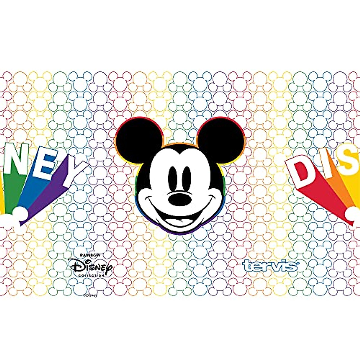 Tervis Triple Walled Disney - Mickey Rainbow Insulated Tumbler Cup Keeps Drinks Cold & Hot, 20oz, Stainless Steel
