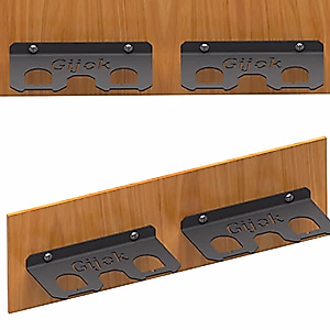 Gijok Battery Holder for Ryobi, Mount Wall Rack with 2 Slot for Ryobi 18V Batteries, Iron 18V Battery Storage for Ryobi, (for Ryobi 18v-Black)