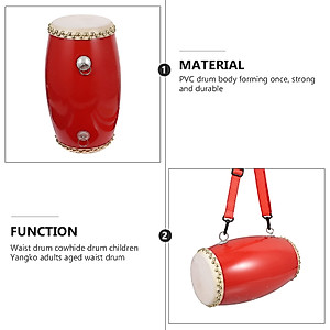1 Set Portable Waist Drum Hand Drum for Celebration Performance Kids Drum Set