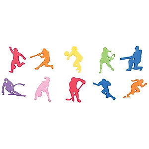 READY 2 LEARN Giant Stampers - Sports Players - Set of 10 - Easy to Hold Foam Stamps for Kids - Arts and Crafts Stamps for Displays, Posters, Signs and DIY Projects