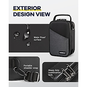 HOMEAL Smell Proof Bag,Smell Proof Stash Box，Smell Proof Containers with Combination Lock,Smell Proof Box,Smell Proof Stash Bag for Storage and Travel Gift for Men/Women