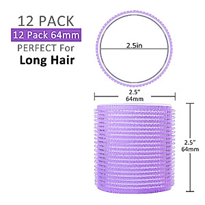 Jumbo Size Hair Roller sets, Self Grip, Salon Hair Dressing Curlers, Hair Curlers, 2 size 24 packs