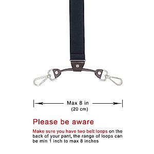 Suspenders for Men with Swivel Hooks and Adjustable Braces, Suitable for Heavy Duty, Big and Tall, Black (Black)