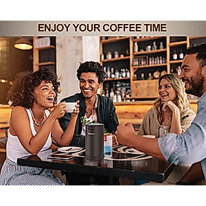 Coffee Grinder with Brush, LINKChef 200W Spice Grinder with Stainless Steel Blade for Seed Bean Nut Herb Pepper & Grain, Lid Activated Safety Switch, Brown, CG-8420