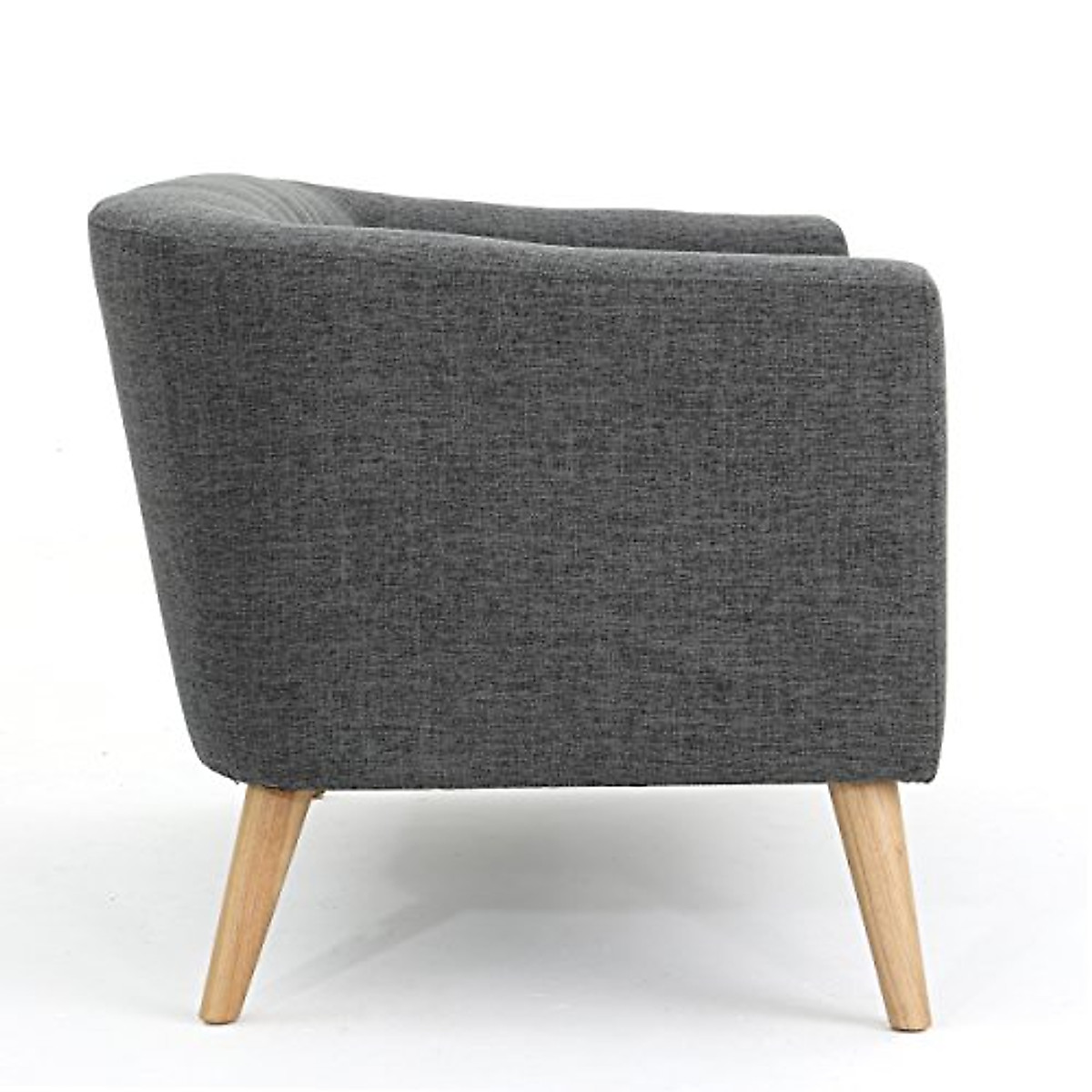 Christopher Knight Home Bridie Mid-Century Modern Loveseat, Grey Fabric