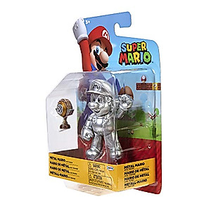 World of Nintendo 4" Metal Mario with Trophy Toy Figure
