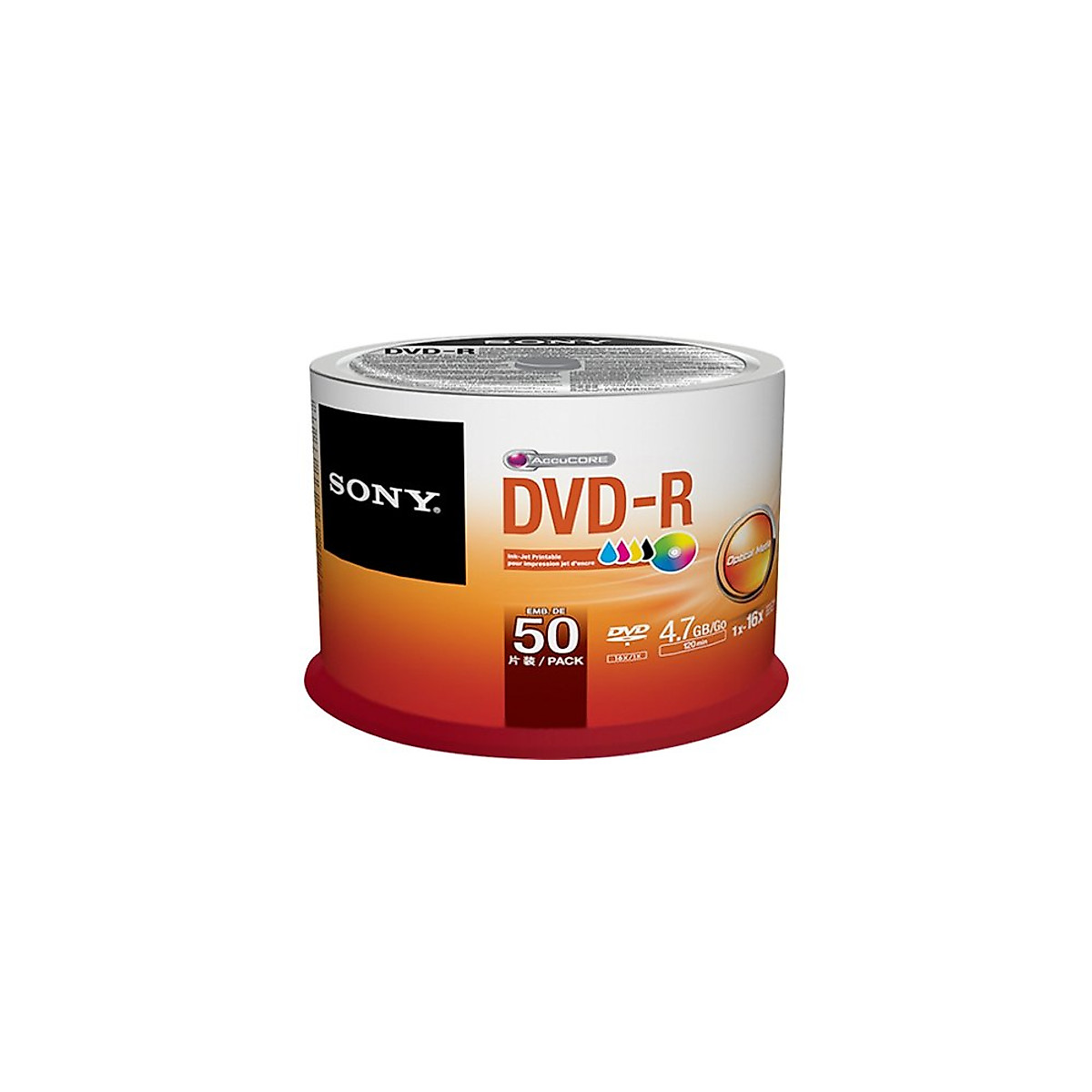 Sony 50DMR47PP 50 Pack Ink-Jet Printable DVD-R Bulk Spindle