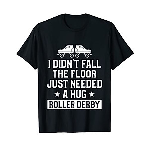 Roller Derby Player Fall on Floor Skating Team T-Shirt