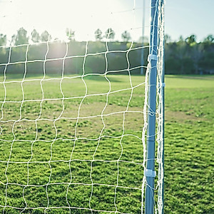 ZELUS Soccer Goal 8 x 5.6 ft, 2 in 1 Powder Coated Soccer Goal Frame with All Weather Net & Detachable Target Goal Net for improving Skills