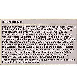 Castor & Pollux Pristine Grain Free Dry Dog Food Grass-Fed Beef & Sweet Potato Recipe with Raw Bites - 4 lb Bag