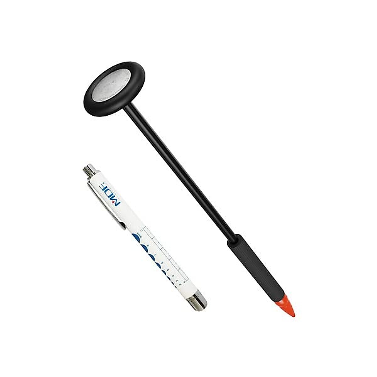 MDF Instruments Queen Square Neurological Reflex Hammer with Pointed tip for Superficial responses with MDF LUMiNiX Illuminator Medical Professional Diagnostic Penlight