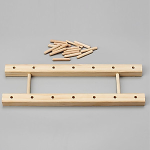 NUOBESTY Sewing Storage Rack Embroidery Thread Rack Thread Spool Rack Thread Storage Rack Thread Spinner Organizer Crochet Yarn Ball Holder Spool Holding Rack Horizontal Tool Wood