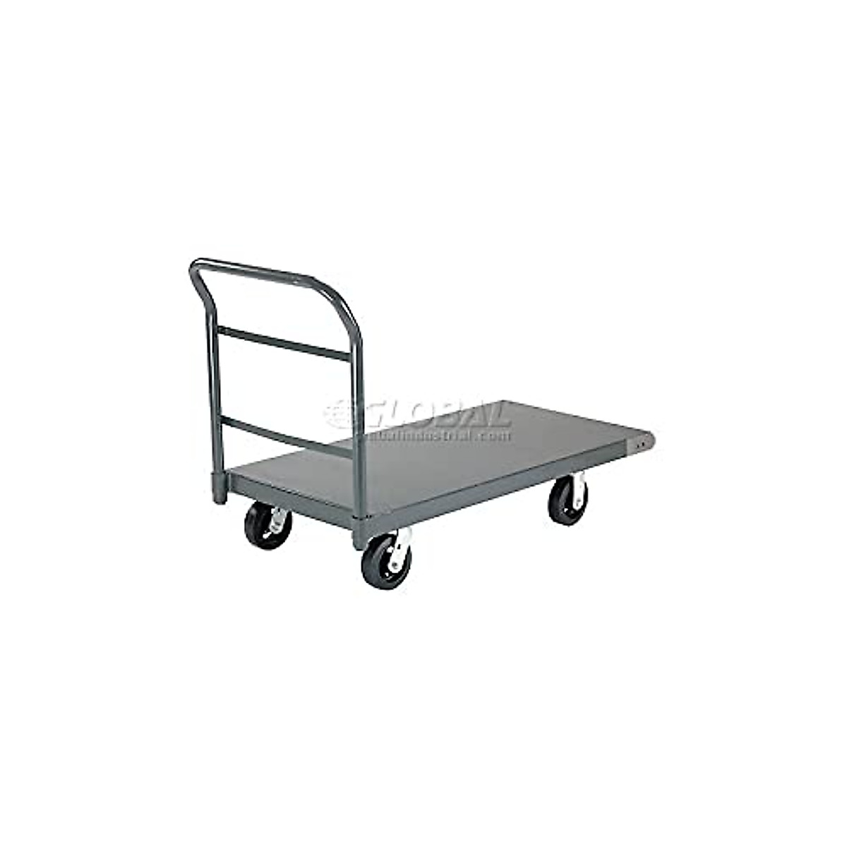 Global Industrial Platform Truck w/Steel Deck, 6" Rubber Casters, 48 x 24, 2000 Lb. Capacity