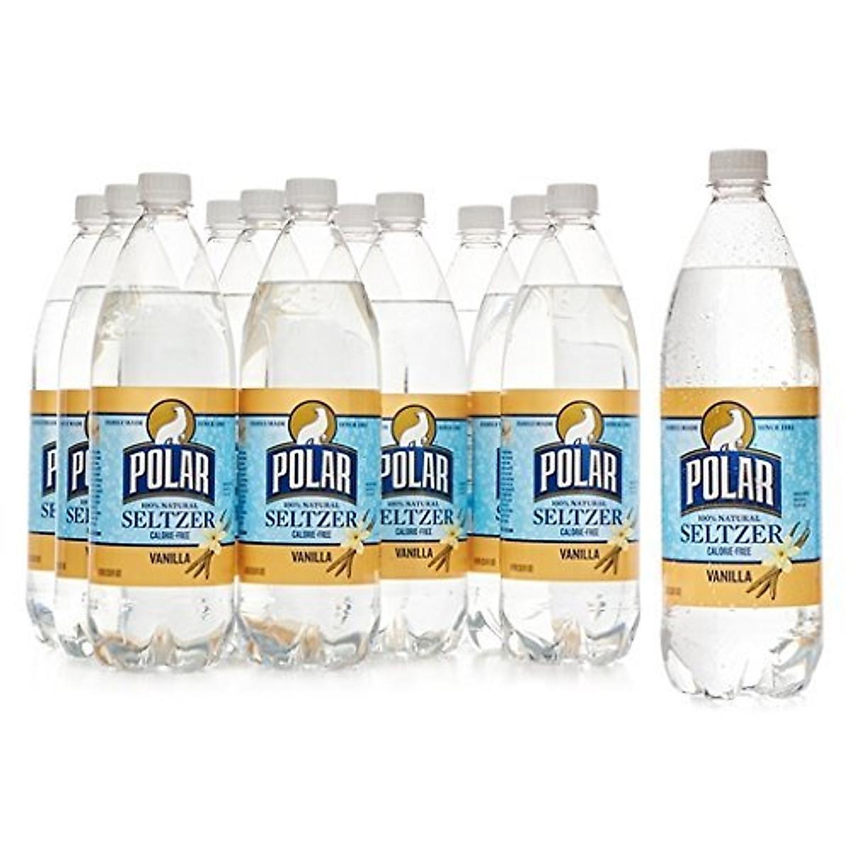 Polar Seltzer Water Bottles No Sodium and No Calories 33.8 Fl. Oz, (Pack of 12) (Vanilla)11
