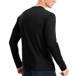 Base Layer Men Long Sleeve Shirt(Black,L)