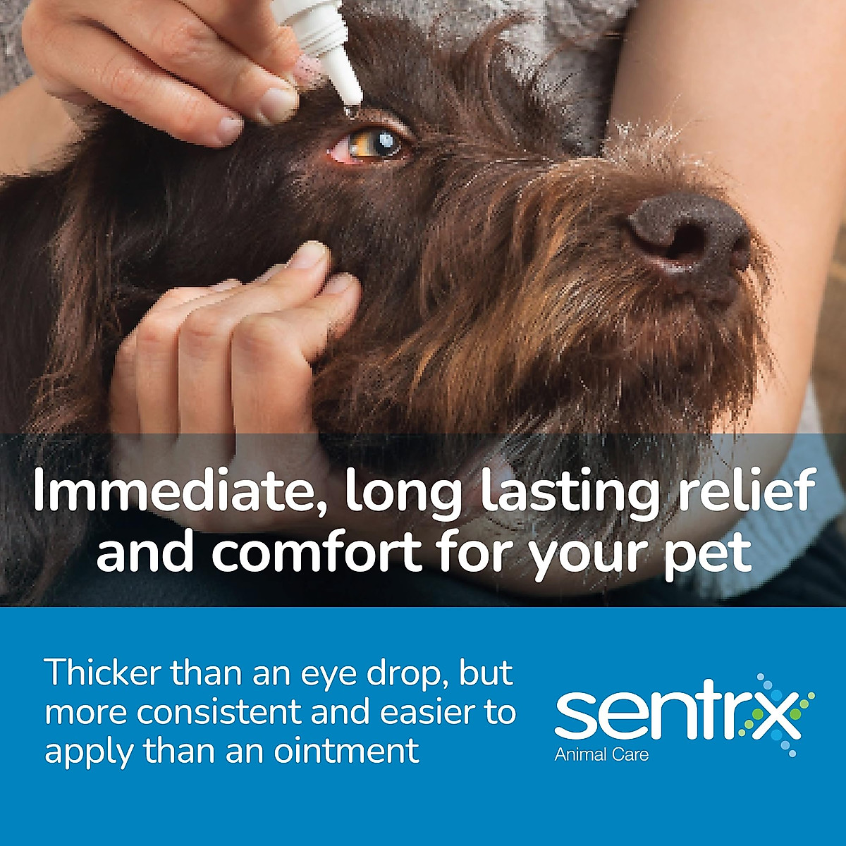 Sentrx Eye Lube Pro, Hyaluronic Acid Drops for Dogs, Cats, Horses, Dry Eye & Redness Relief Ointment, 20g, Pack of 3