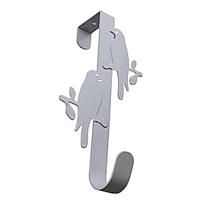 Bird Over The Door Hook - Coat Multi Purpose Organizer Hanger for Doors Door Mount Towel Hanger Towel Hooks for Bathroom Kitchen Beach Towels Bathrobe Swimsuit Door Mount Pool Towel Rack White