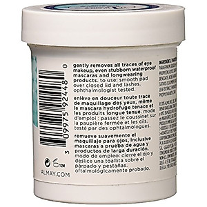 Almay Longwear & Waterproof Eye Makeup Remover Pads, 80 Count