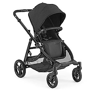 Contours Legacy Convertible Stroller, Single-to-Double Design, Reversible Seats, UPF 50 Sun Canopy, Height Adjustable Handle, 5-Point Safety Harness, Plenty of Storage - Carbon Grey