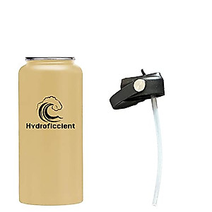 Hydroficcient Double-Walled Vacuum Insulated Stainless Steel Sports Water Bottle With Straw Lid, 32 Ounce, Autumnal Yellow