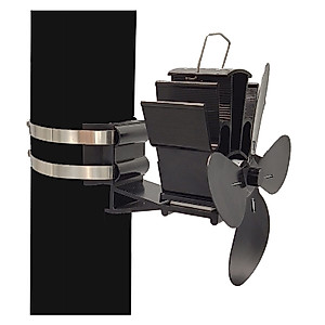 Fireplace Fan 4 Blades Heat Powered Stove Fan Log Wood Burner Eco-Fan Quiet Home Fireplace Fan