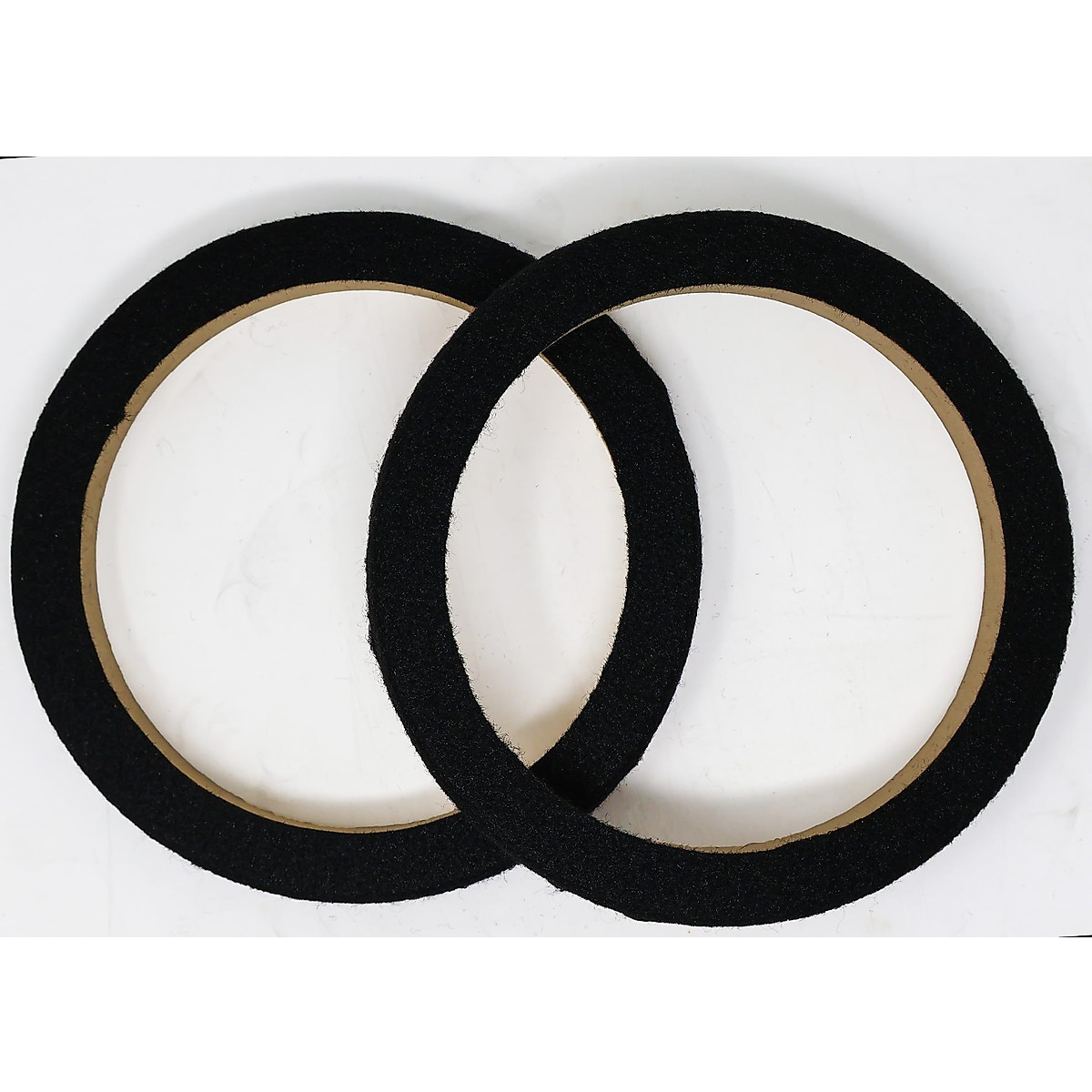 Nippon America 8 Pieces 6.5 Inch MDF Wood Speaker Spacer Rings with Black Carpet 4 Pairs -RING-065Cbk