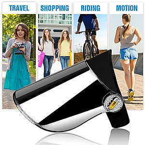 WAYCOM Sun Cap, Sun Visor Hat Silver&White - UV Protection Hat -Premium UPF 50+ Hat for Hiking, Golf, Tennis, Outdoors (Black)