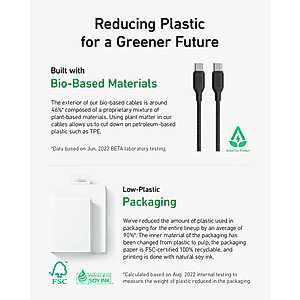 Anker 543 USB C to USB C Cable (140W, 6ft), USB 2.0 Bio-Nylon Charging Cable & Anker 778 Thunderbolt Docking Station (12-in-1, Thunderbolt 4), 40 Gbps with Max 100W Charging