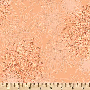 Art Gallery Fabrics Art Gallery Floral Elements Sunset Fabric, Peach