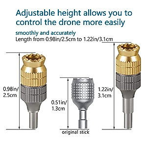 Tineer Extended Remote Controller Joystick,CNC Transmitter Thumbstick Control Joystick Extended Rocker Compatible with DJI RC Controller Mini 3 Pro Accessory