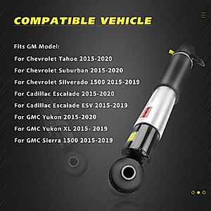 84176675 Rear Air Shocks lift Struts Absorber electronic with magnetic ride compatible for 2015-2021 Chevrolet Tahoe Suburban ltz Cadillac Escalade ESV GMC Yukon XL 23151122 23267007 23290661