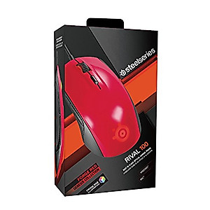 SteelSeries Rival 100, Optical Gaming Mouse - Forged Red