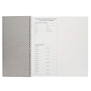 Lot45 Money Rent Receipt Book for Small Business 5 Piece Set, 5x11in - Cash Receipt Books 2 Part Carbonless Spiral Bound