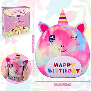 Vpkefla 15'' Unicorn Stuffed Animals Plush Pillow Soft Fluffy Stuffies Doll Gifts for Kids Toddlers Home Room Christmas Decorations Birthday Gift for Girls Kids (Unicorn)