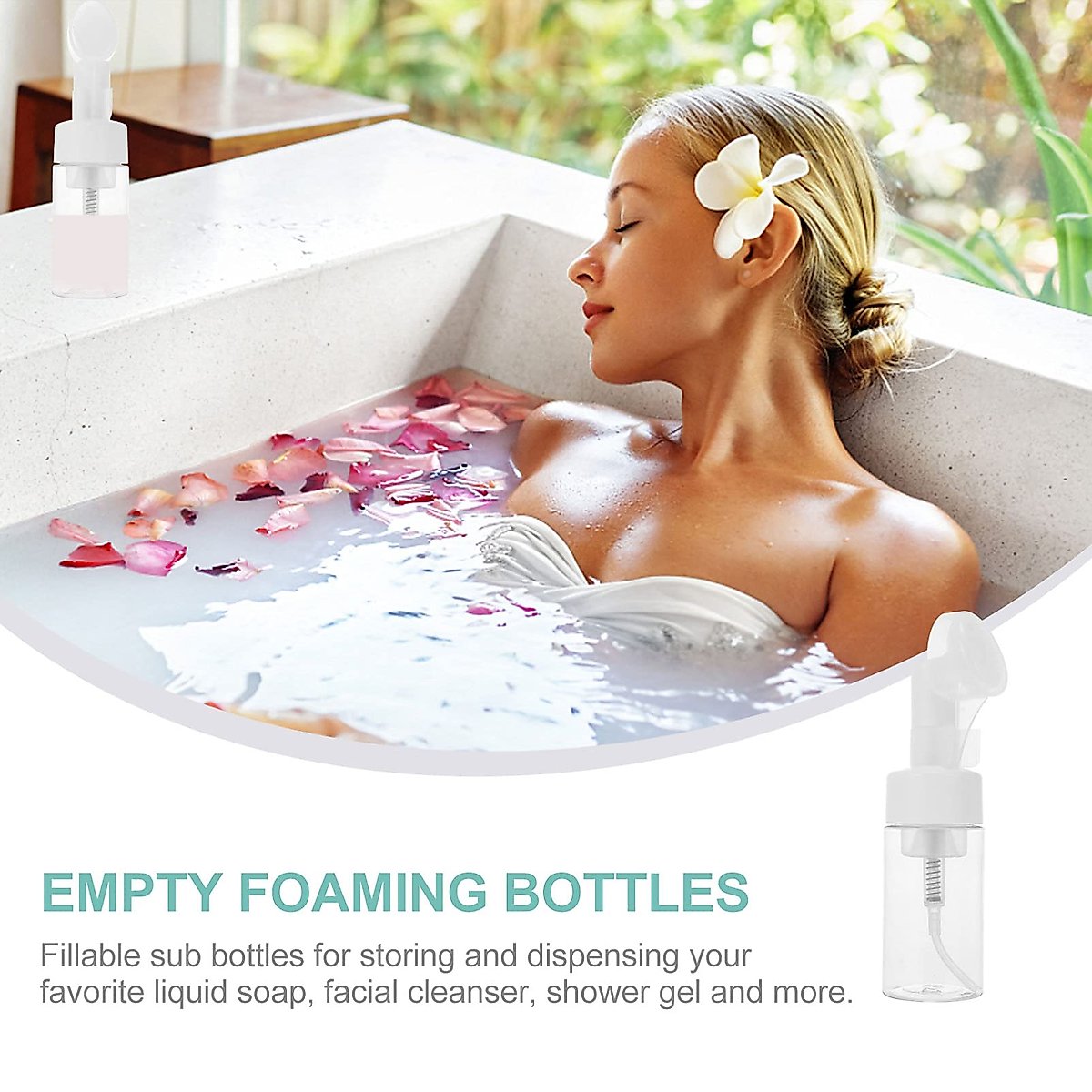 DOITOOL 2pcs Sparkling Bottle Foam Face Wash Liquid Hand Soap Foaming Foaming Soap Dispenser Empty Pump Bottles Travel Soap Hand Soap Foaming Bottles Empty Sub Bottle Clean