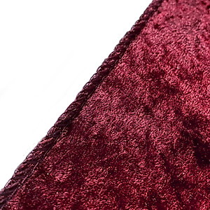 YOUR CHAIR COVERS - 90 x 132 Inch Rectangular Crushed Velvet Tablecloth for 6 ft. Rectangular Tables Wedding, Party, Dining, Banquet and Events - Burgundy