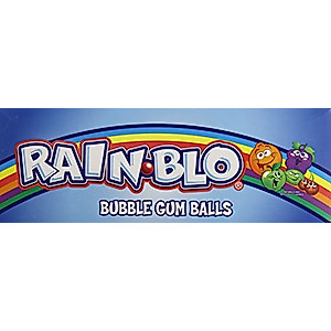 Rain-blo Bubble Gum Balls, 1.7 Ounce Tube, Pack of 24
