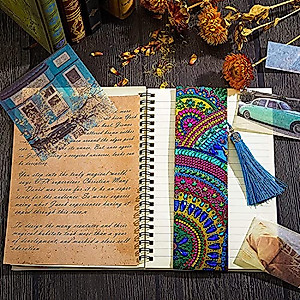 Diamond Painting Bookmarks: 5D Special Shaped Diamond Art Bookmarks,Beaded Bookmarks for Book Readers (Floral)