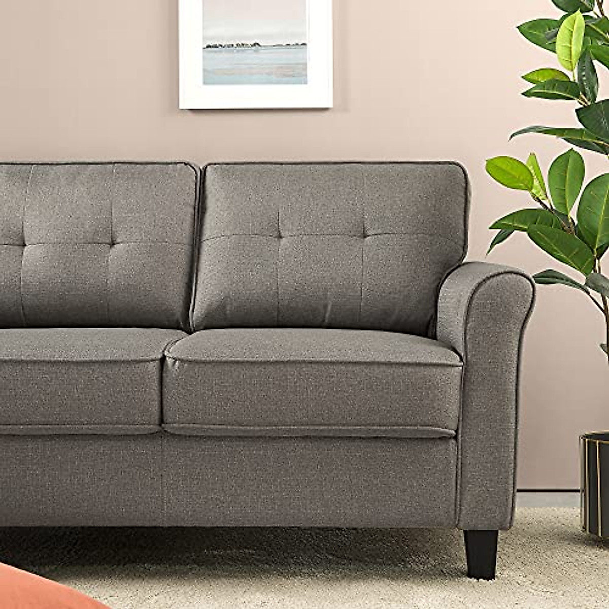 ZINUS Sayan Loveseat Sofa / Easy, Tool-Free Assembly, Sand Grey