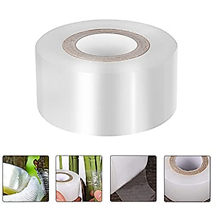 Happyyami Clear Tape Clear Tape 5 Rolls Grafting Tape PE Stretchable Self- Adhesive Membrane Clear Floristry Film Barrier for Garden Nursery Fruit Trees Seedling White Duct Tape White Duct Tape