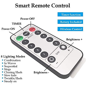 Twinkle Star Fairy Lights, 33ft 100 LED Battery Operated Waterproof String Lights with Remote, Timer & 8 Lighting Modes Indoor Outdoor Wedding Party Decorations, Purple, 1 Pack