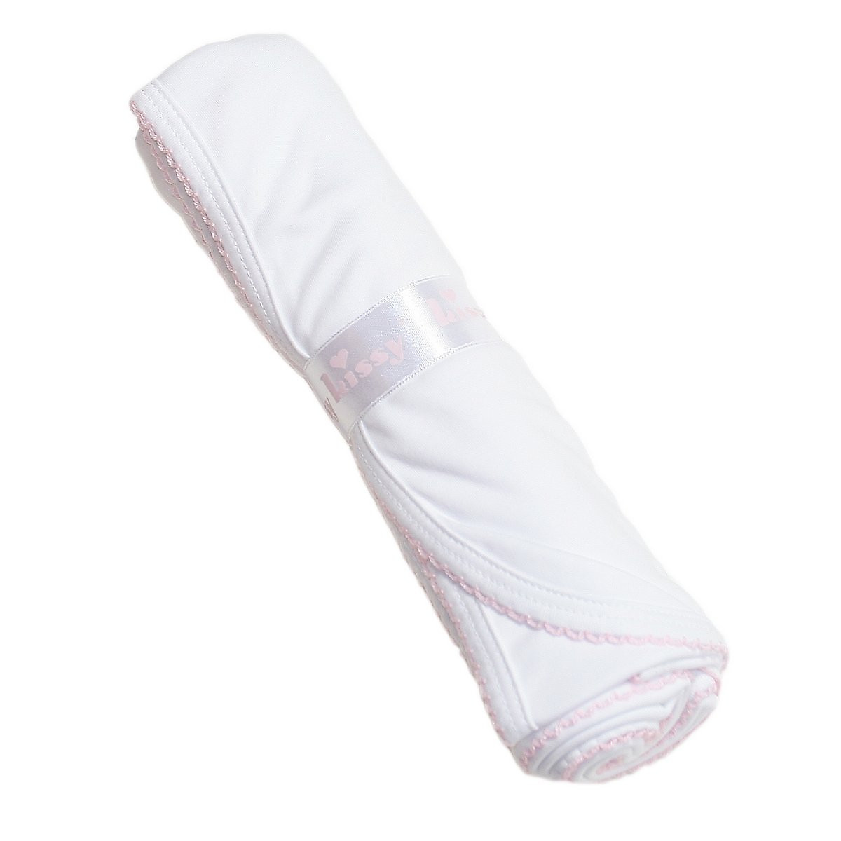 Kissy Kissy - Basic Blanket - White Pink-One Size