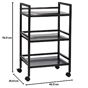 Amazon Basics 3-Tier Metal Rolling Cart