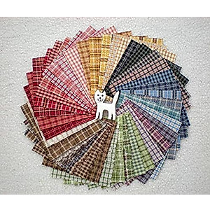 Greeting 912cm Japanese Yarn-Dyed Fabric Handmade DIY Patchwork 100% Cotton Fabric for Sewing Doll Clothes Quilt Cloth Bundle 50pcs/lot - 9X12cm