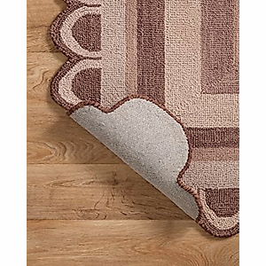 Loloi Justina Blakeney x Buena Onda Collection BUE-02 Clay/Blush, Contemporary 7'-9" x 9'-9" Area Rug