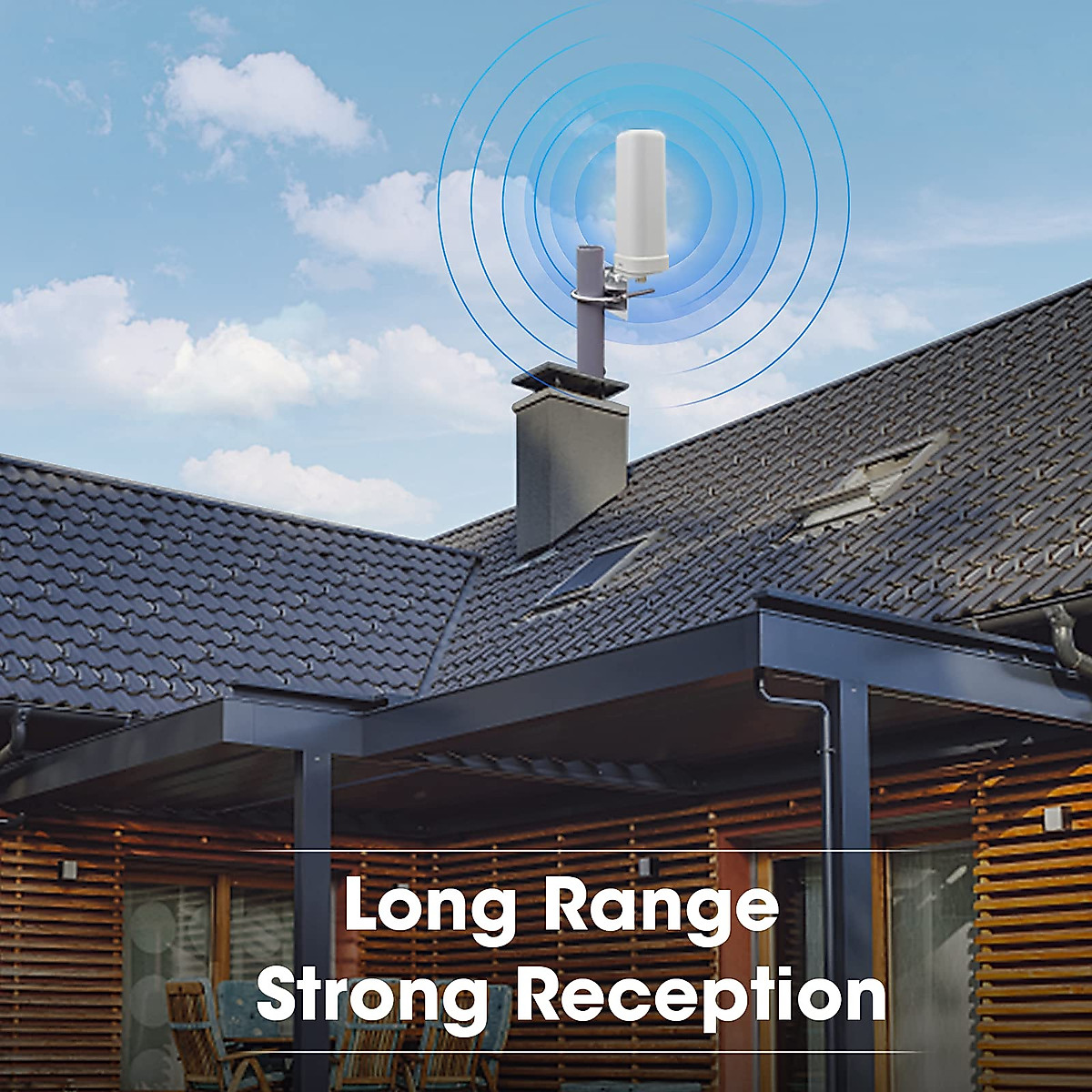 Chaowei High Gain 9dBi Omnidirectional LTE Cellular Antenna-Wide Band Outdoor Pole/Wall Mount 5G 4G WiFi Antennae for Cellphone 2G/3G 4G/5G LTE Router Modem Gateway,Verizon,AT&T,T-Mobile