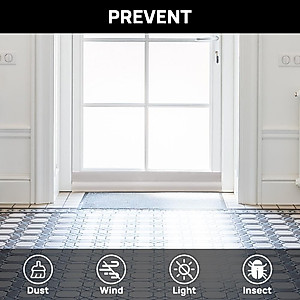 KAKULO 3 Pack Door Draft Stopper - 37" Adjustable Under Door Draft Blocker to Reduce Cold Air, Soundproof for Interior/Exterior Bottom of Doors (White)